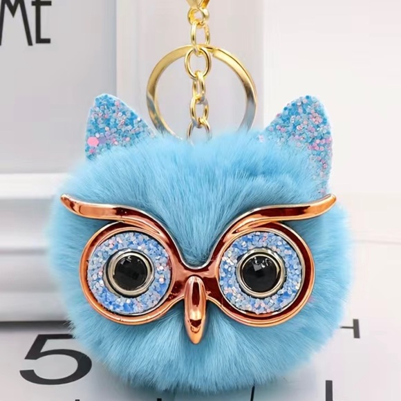 Accessories | Super Cute Bag Charm Blue With Gold Accents | Poshmark